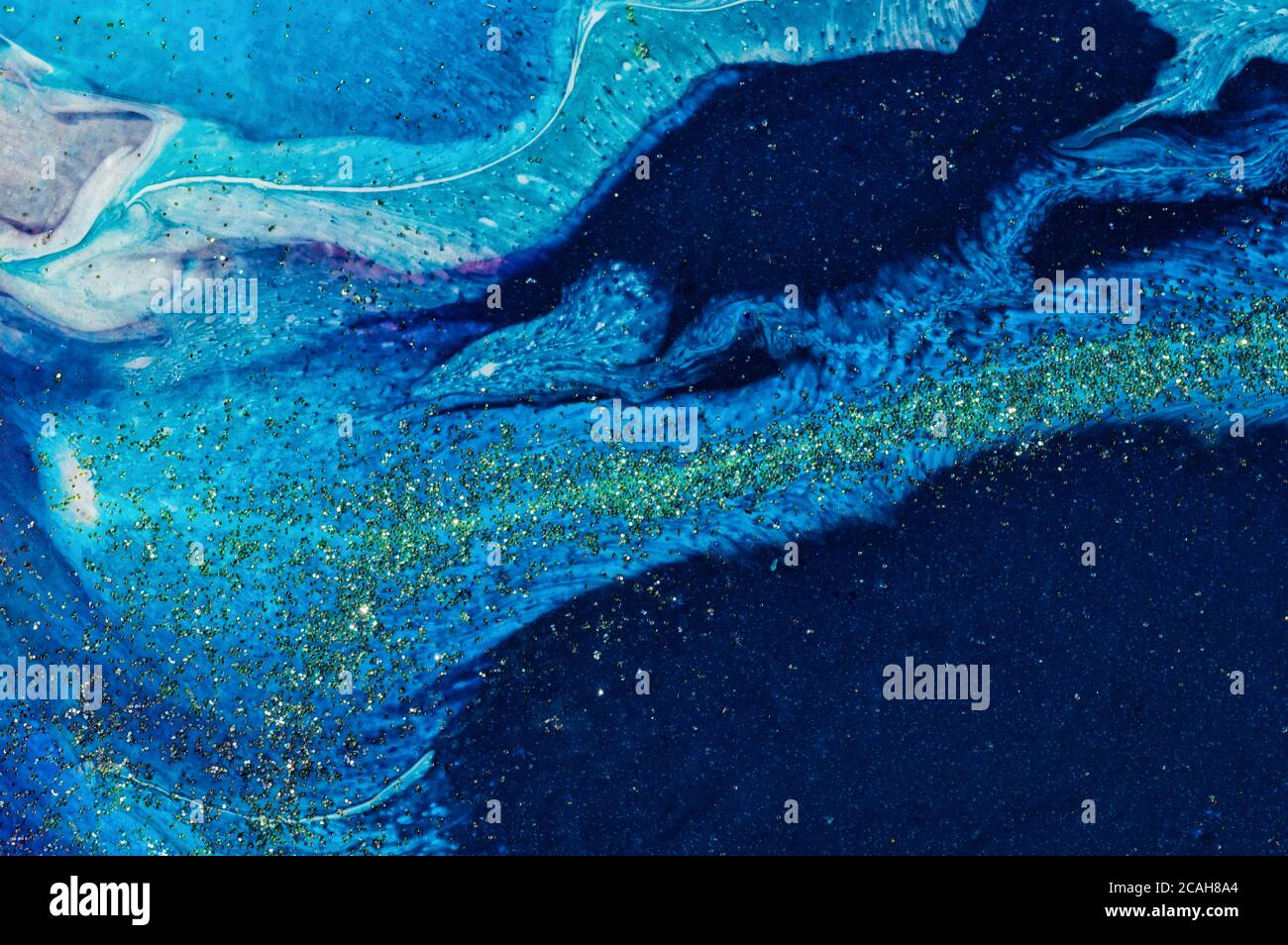 Marble art ocean background. Style incorporates the swirls of marble or ...