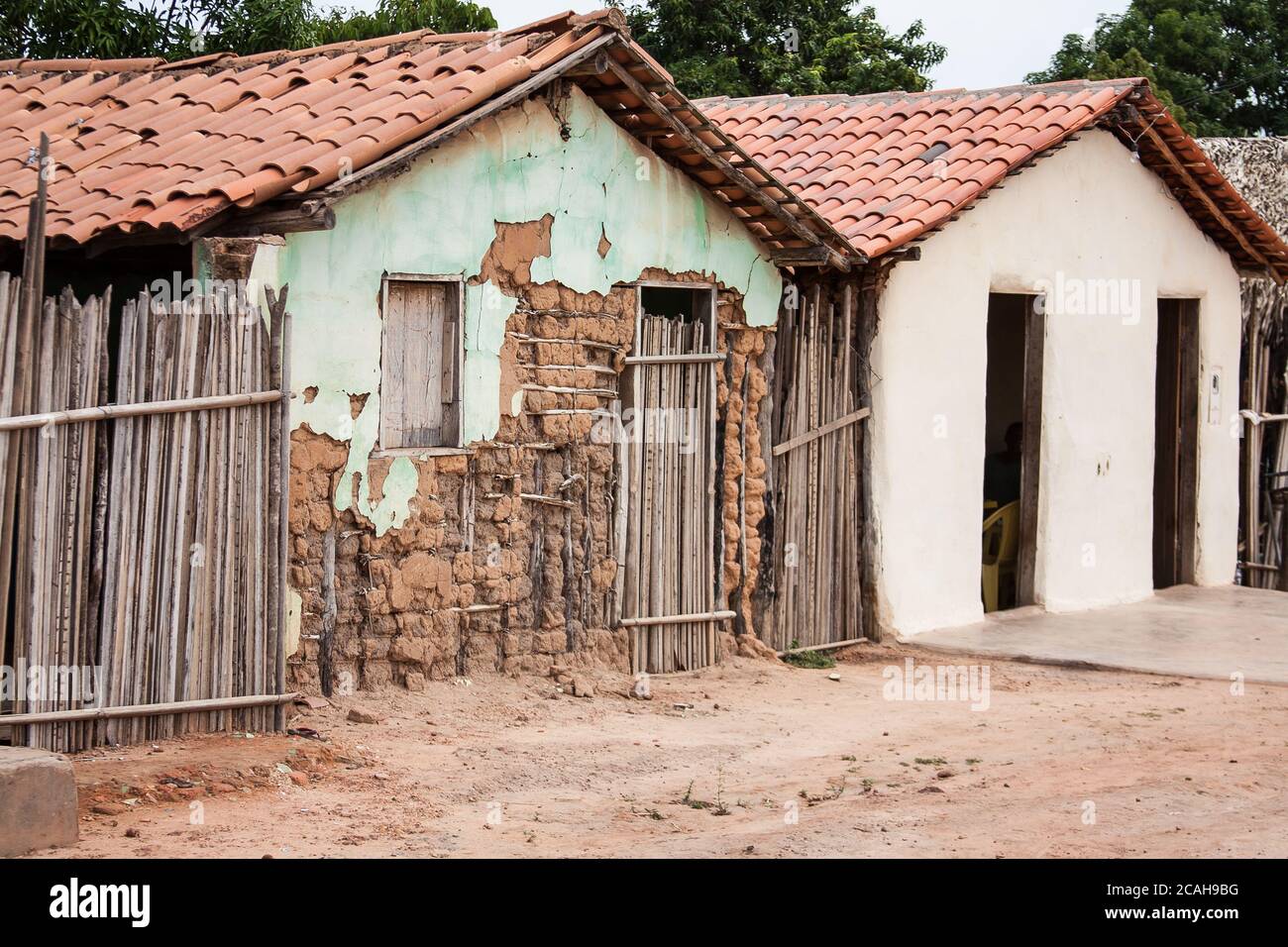 Typical mud house of the poor regions of the countryside of Brazil ...