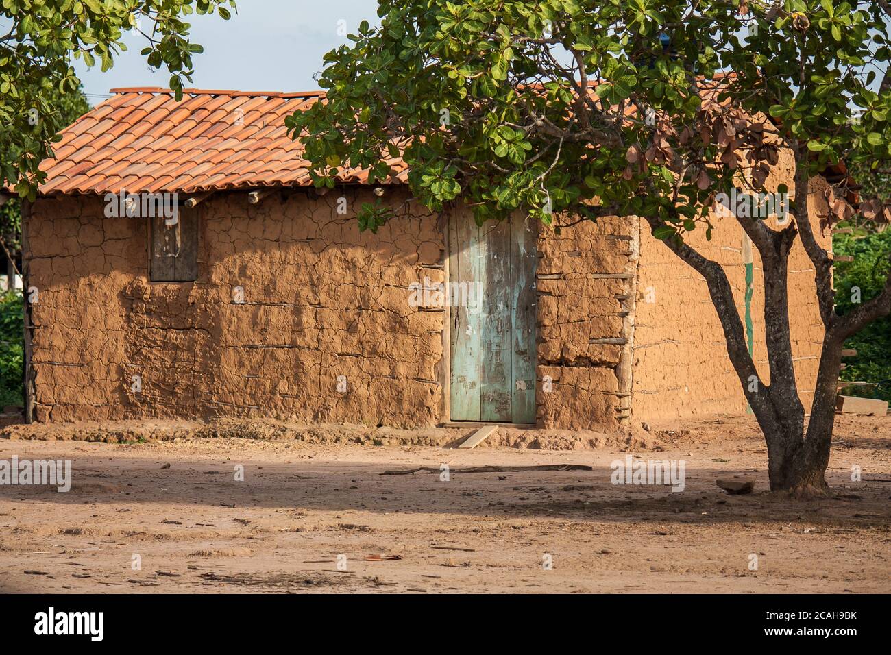 Typical mud house of the poor regions of the countryside of Brazil ...