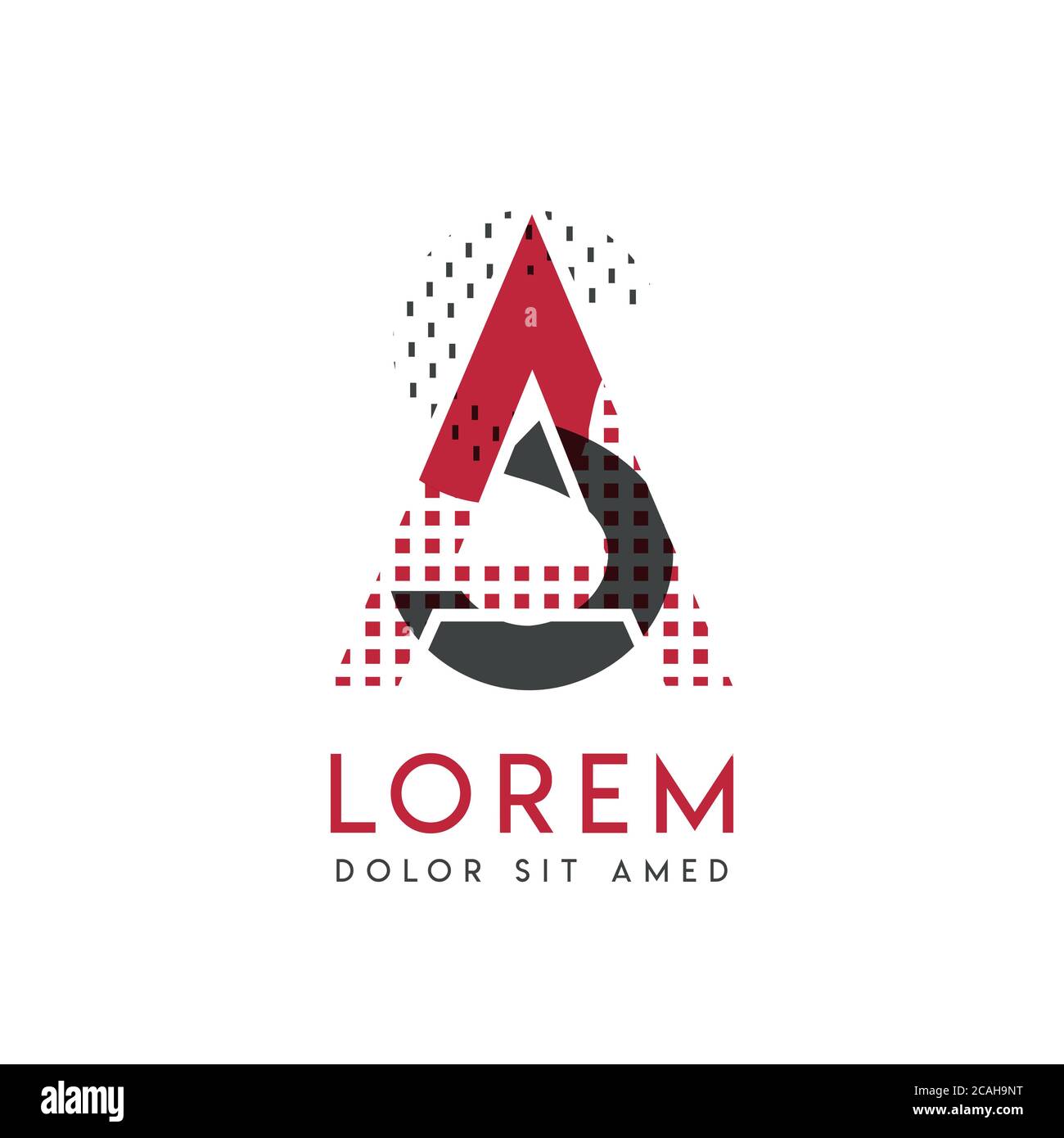 SA logo with gray and red color that can be used for creative ...