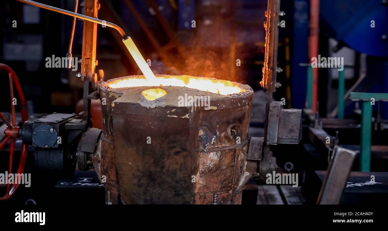 Liquid metal from blast furnace hi-res stock photography and images - Alamy