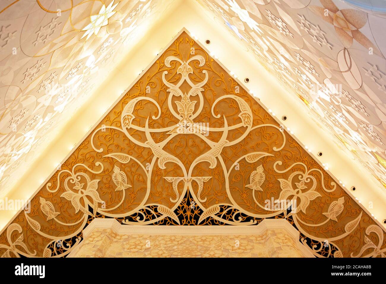decoration of the Sheikh Zayed Mosque in the United Arab Emirates Abu ...