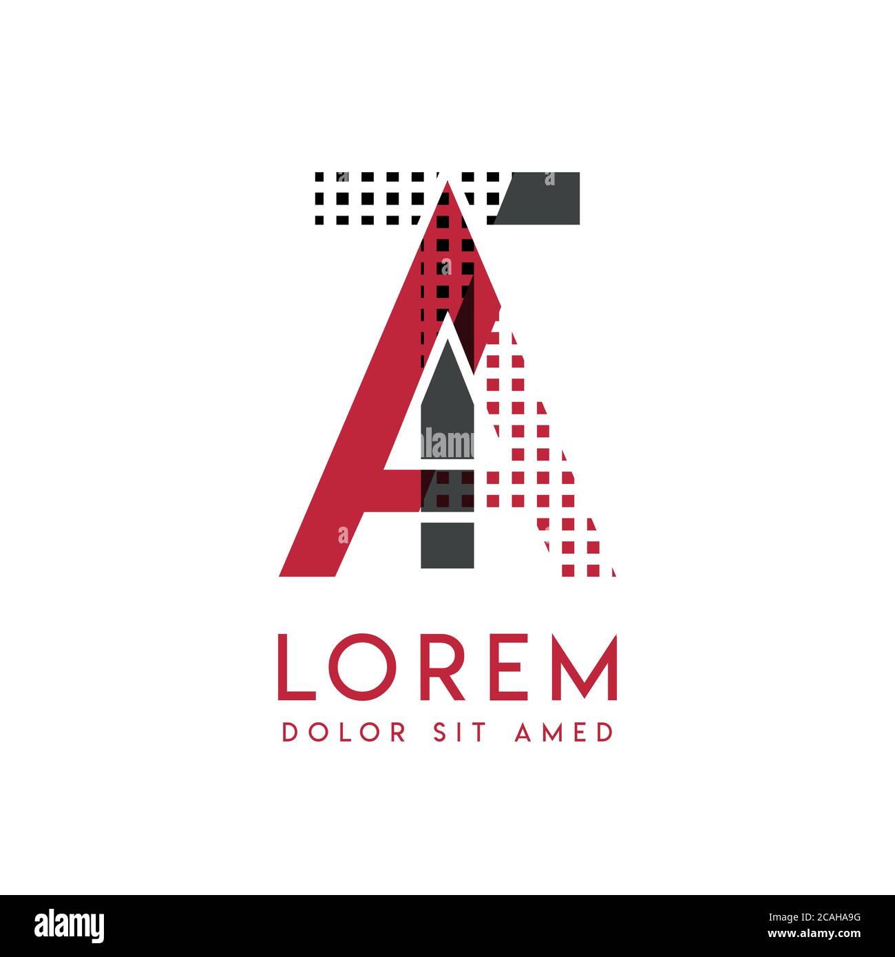 Tech background red filled Cut Out Stock Images & Pictures - Alamy