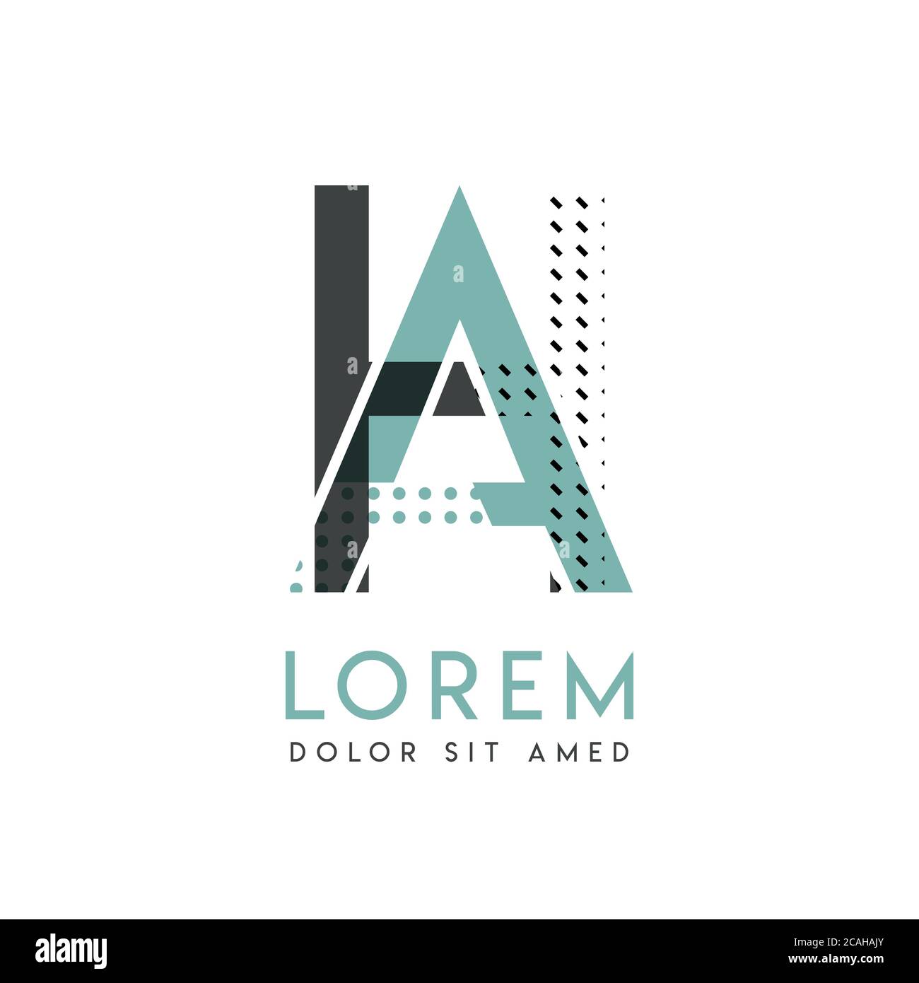 HA modern logo design with gray and blue color that can be used for ...
