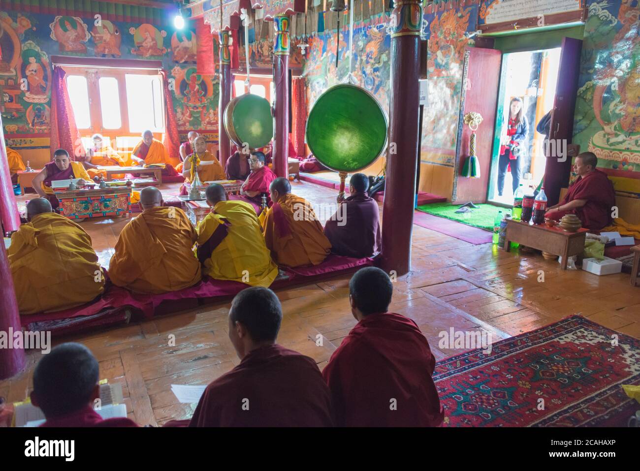 Ladakh, India - Buddhist Monks at Likir Monastery (Likir Gompa) in ...