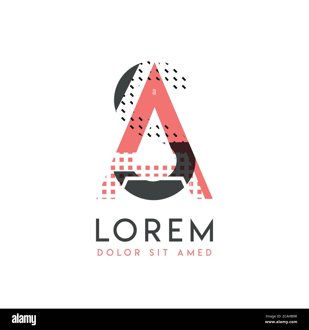 SA modern logo design with gray and pink color that can be used for ...