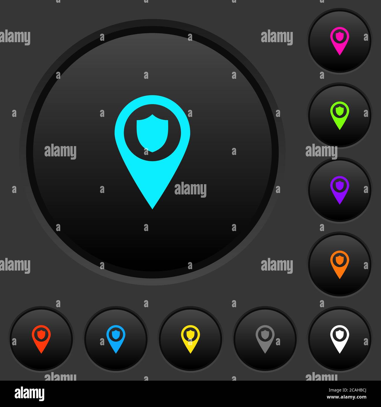 Police station GPS map location dark push buttons with vivid color ... Police station GPS map location dark push buttons with vivid color ...