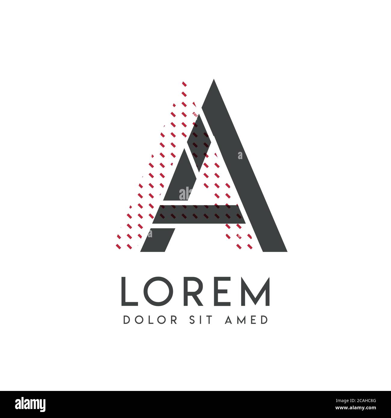 AA logo with gray and red color that can be used for creative ...