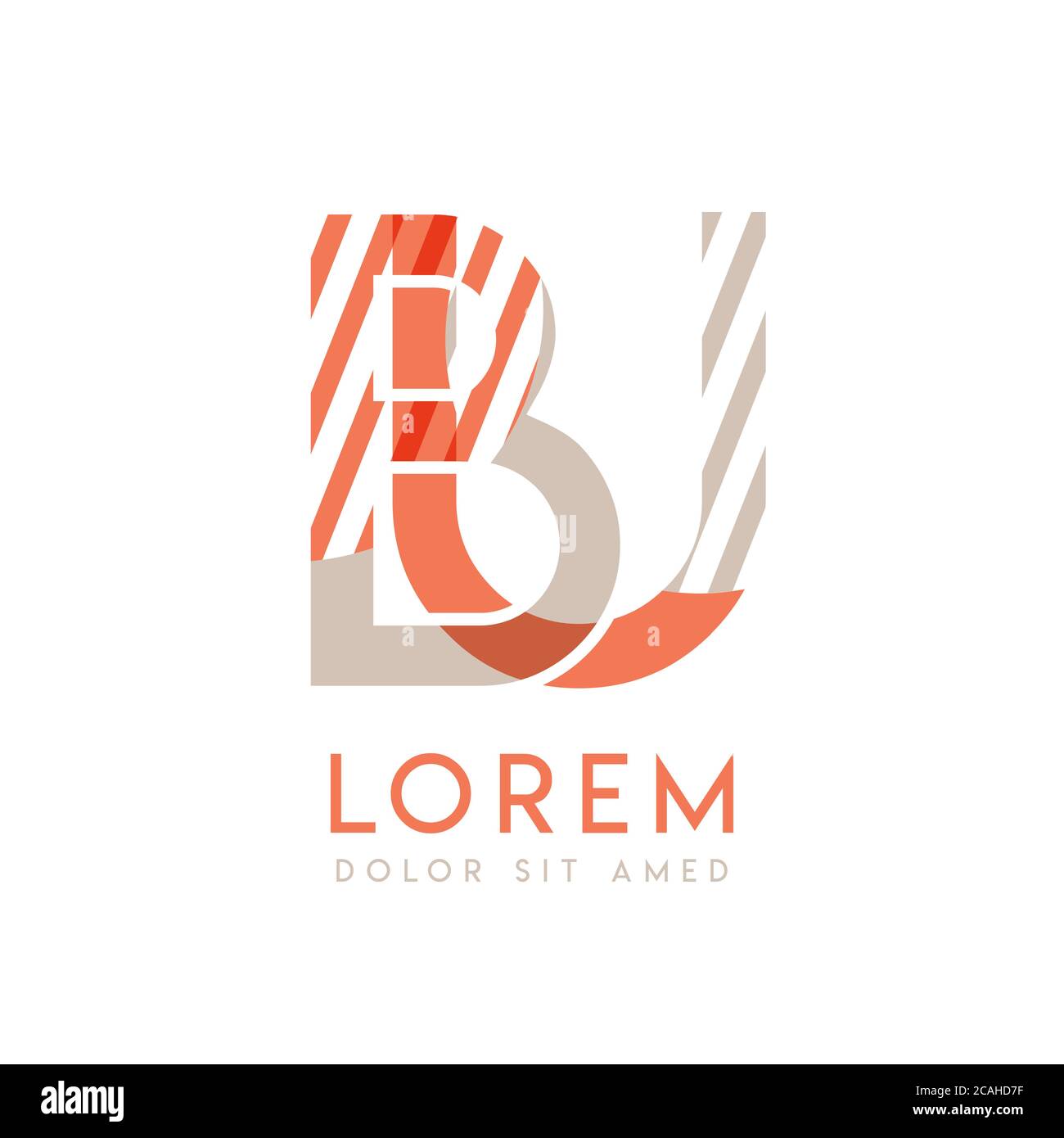 colorful logo design with pink orange and gray color that can be used ...