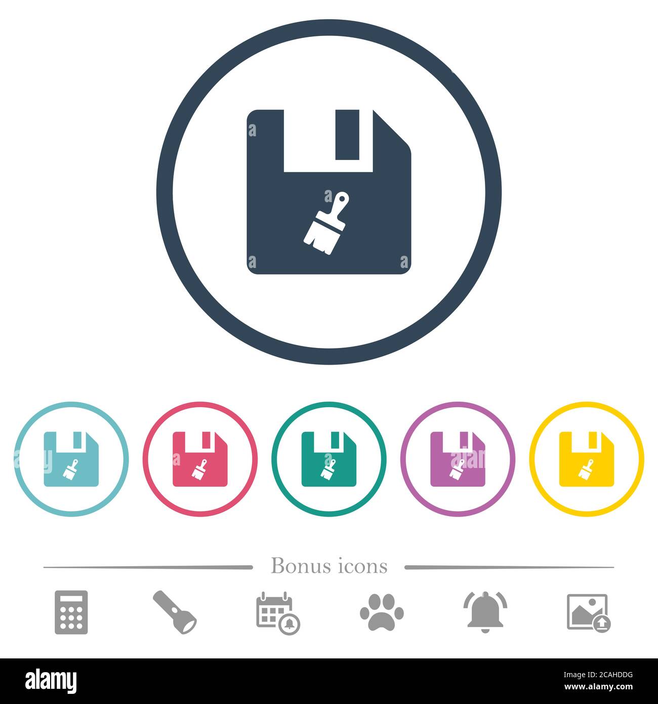 Paste file flat color icons in round outlines. 6 bonus icons included ...