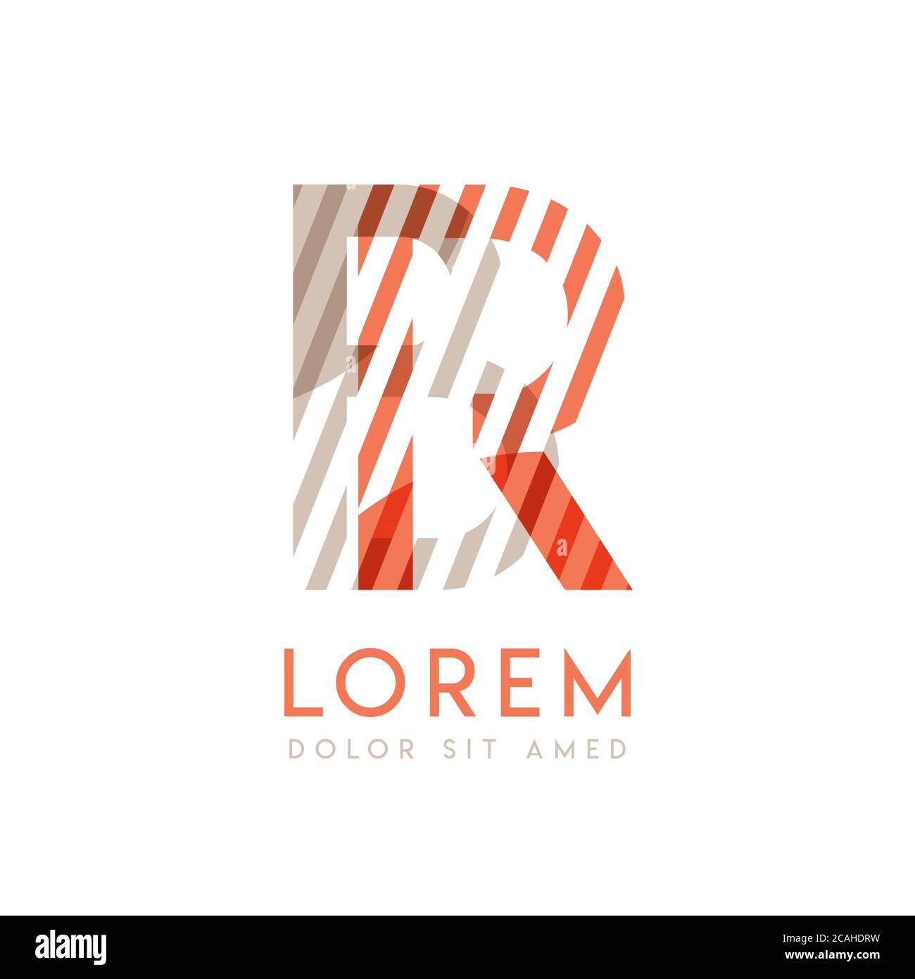 colorful logo design with pink orange and gray color that can be used ...