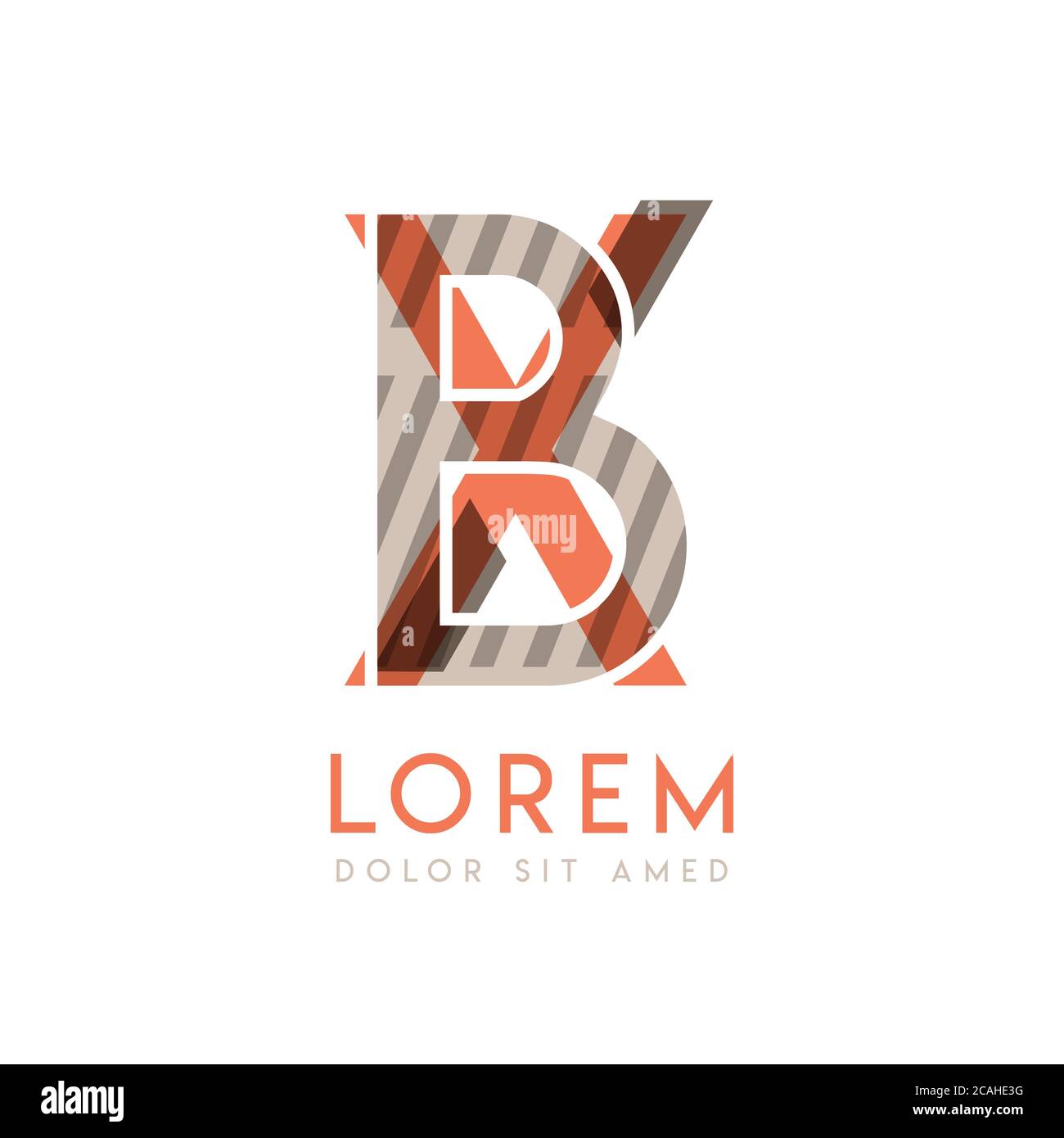 colorful logo design with pink orange and gray color that can be used ...