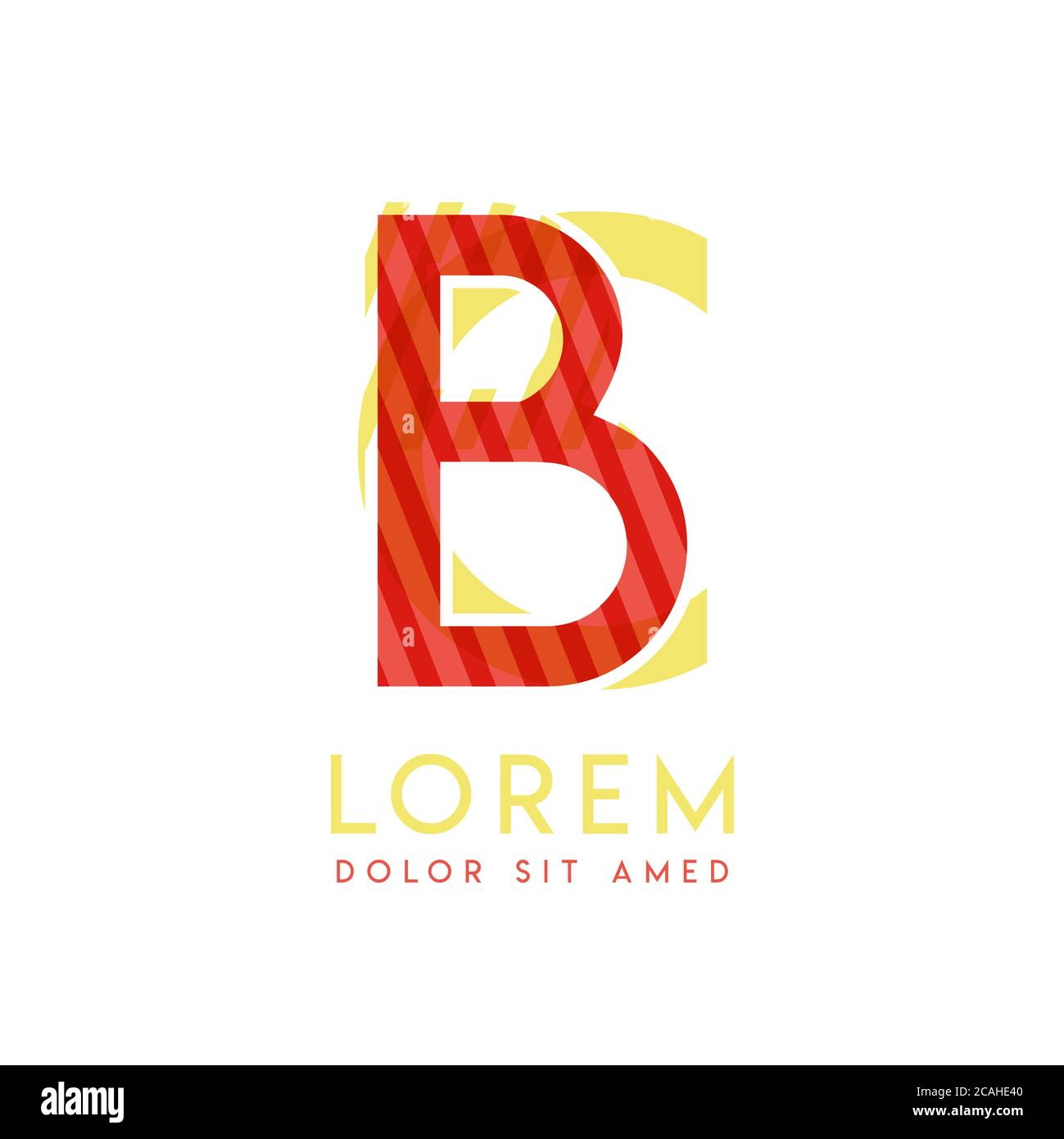 CB colorful logo design with pink orange and gray color that can be ...