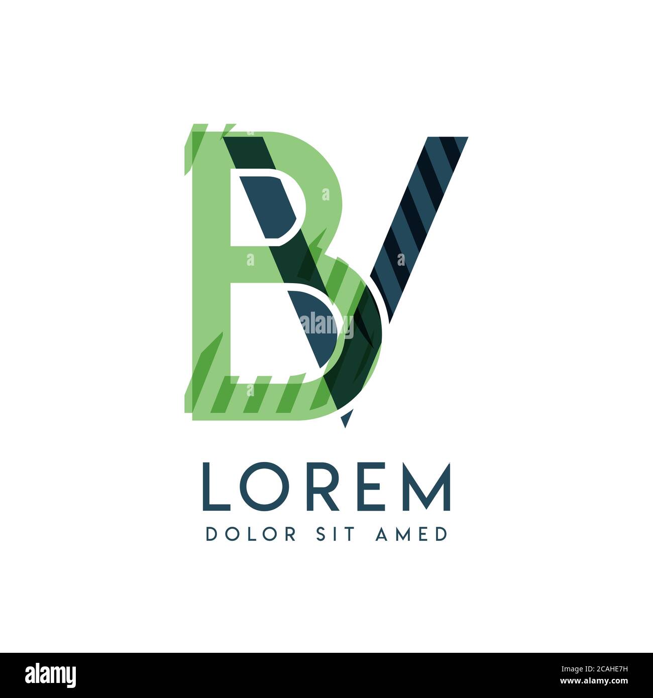 VB colorful logo design with green and dark green color that can be ...
