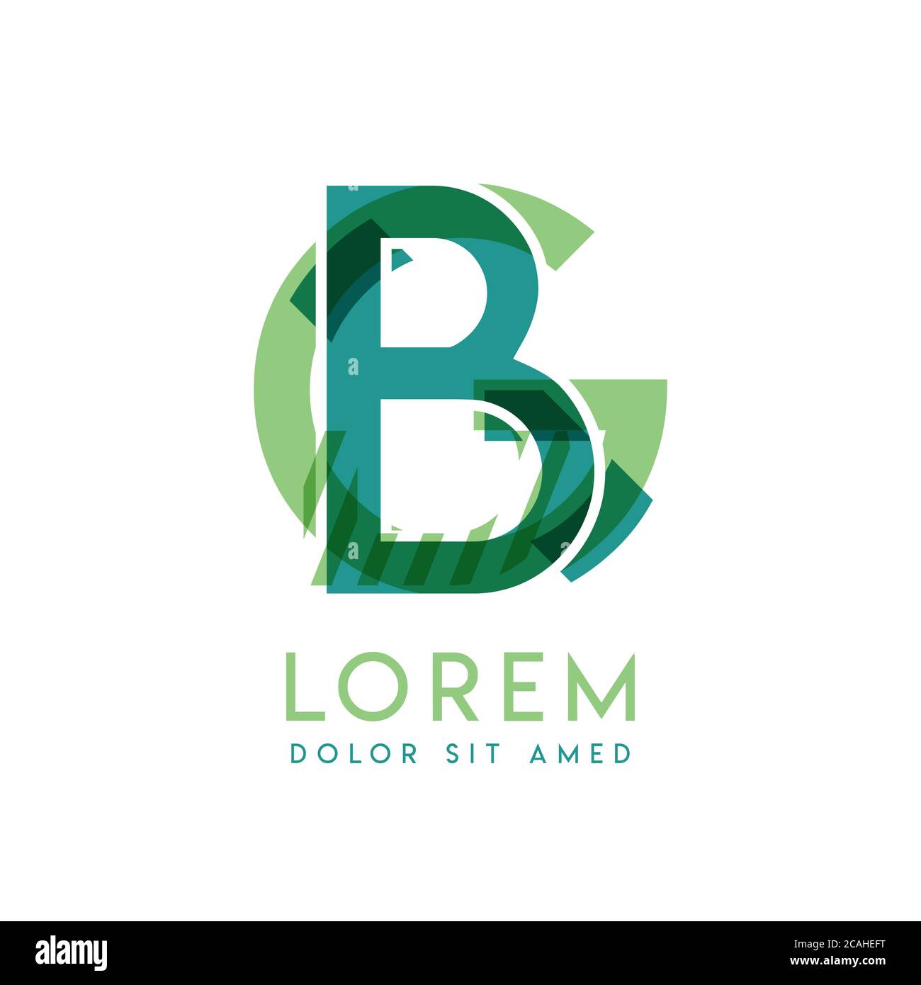 GB luxury logo design with green and dark green color that can be used ...