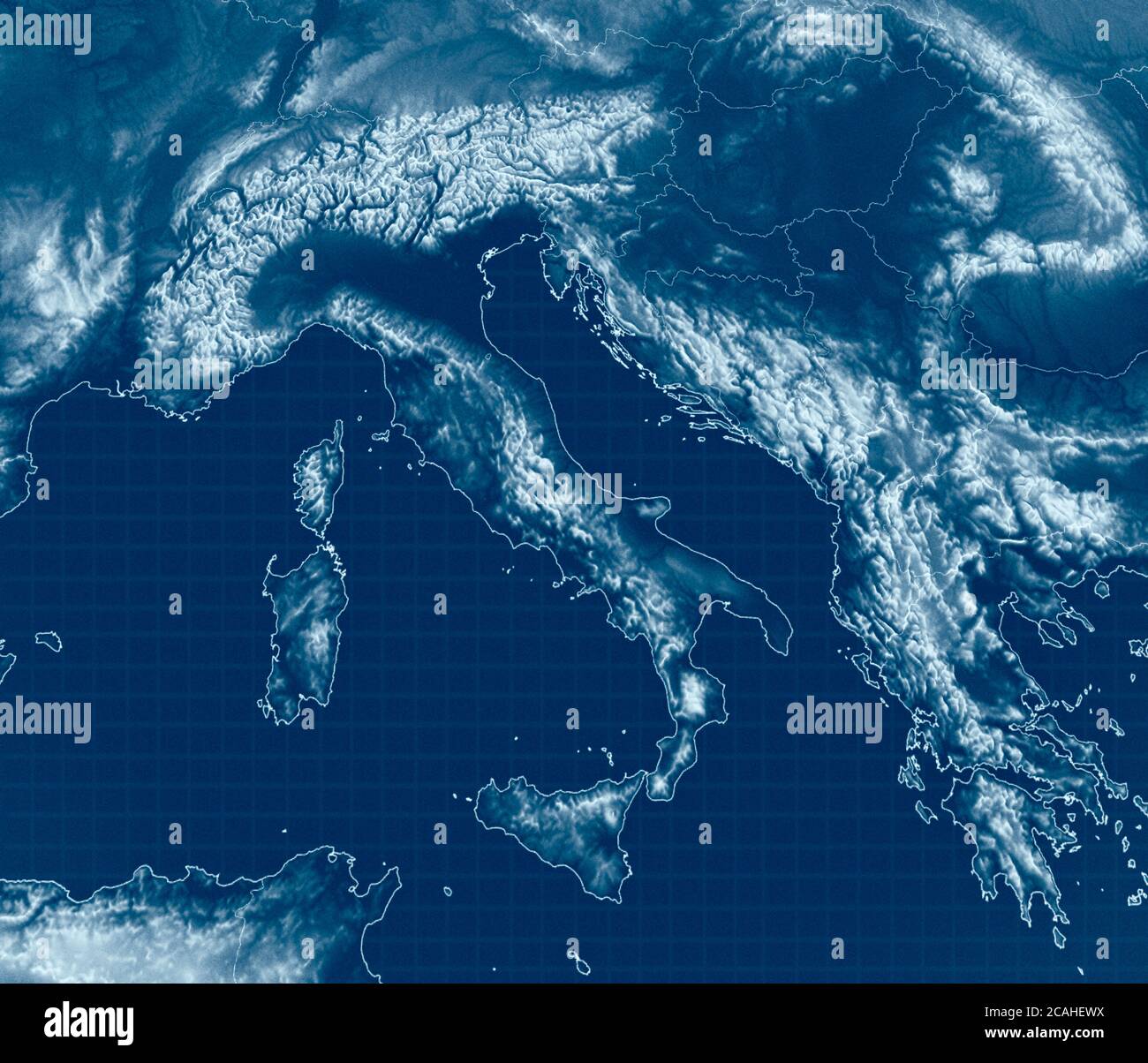 Satellite view of the mediterranean sea hi-res stock photography and ...