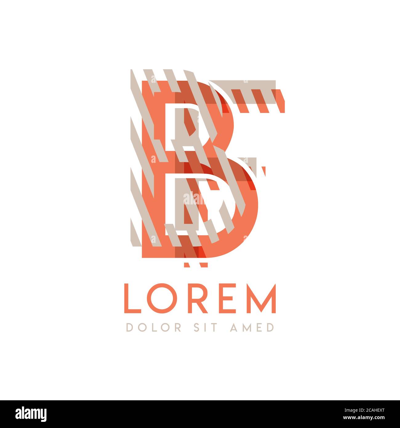 colorful logo design with pink orange and gray color that can be used ...