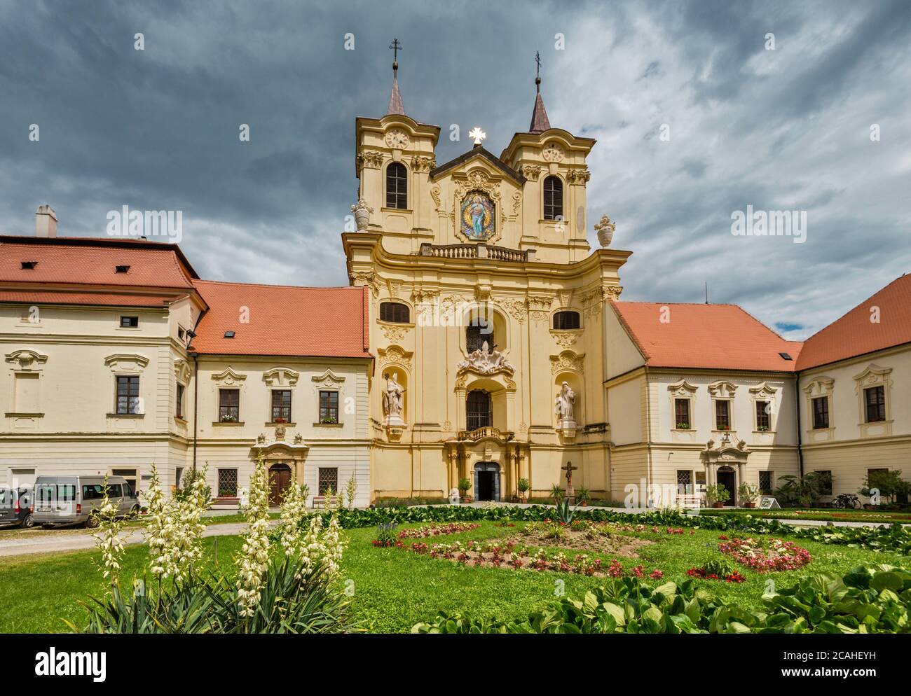 Church at Benedictine Monastery in Rajhrad, Moravia, Brno Region, Czech ...