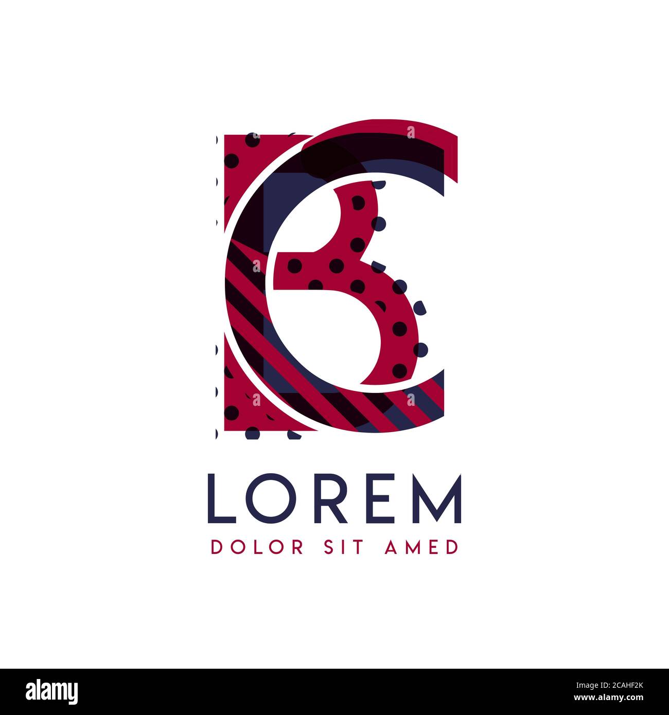 BC simple logo design with blue and maroon color that can be used for ...