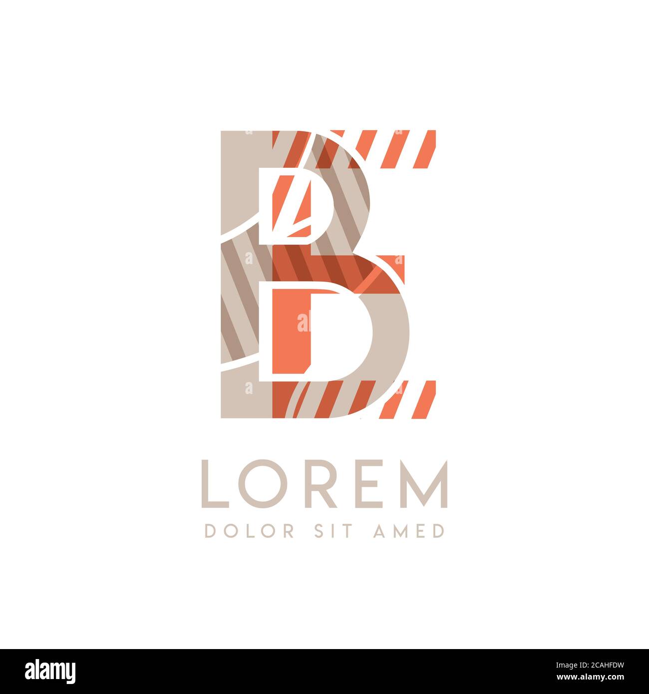 colorful logo design with pink orange and gray color that can be used ...