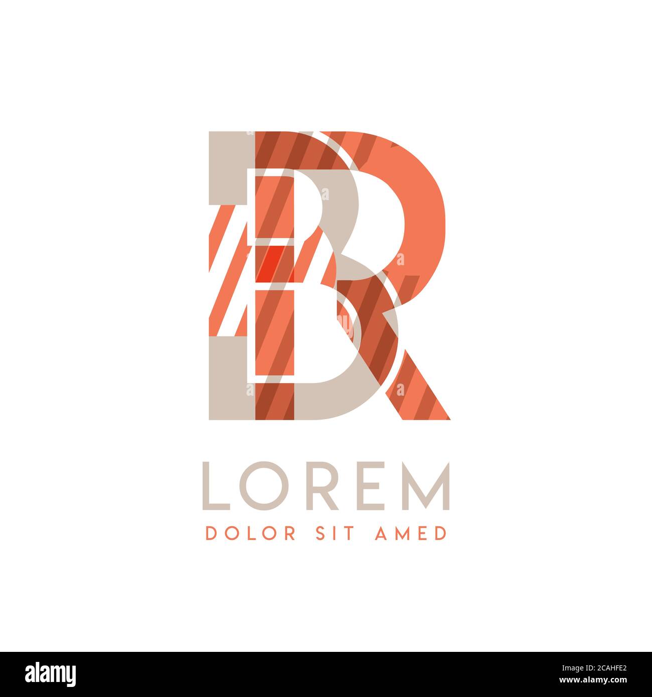 colorful logo design with pink orange and gray color that can be used ...