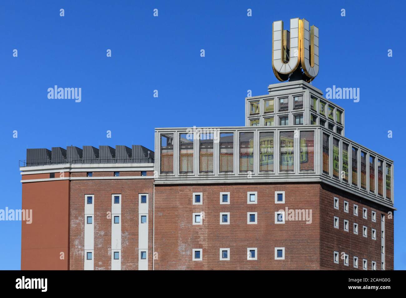 Dortmund U-Tower or Dortmunder U, landmark former Union Brewery, now a ...
