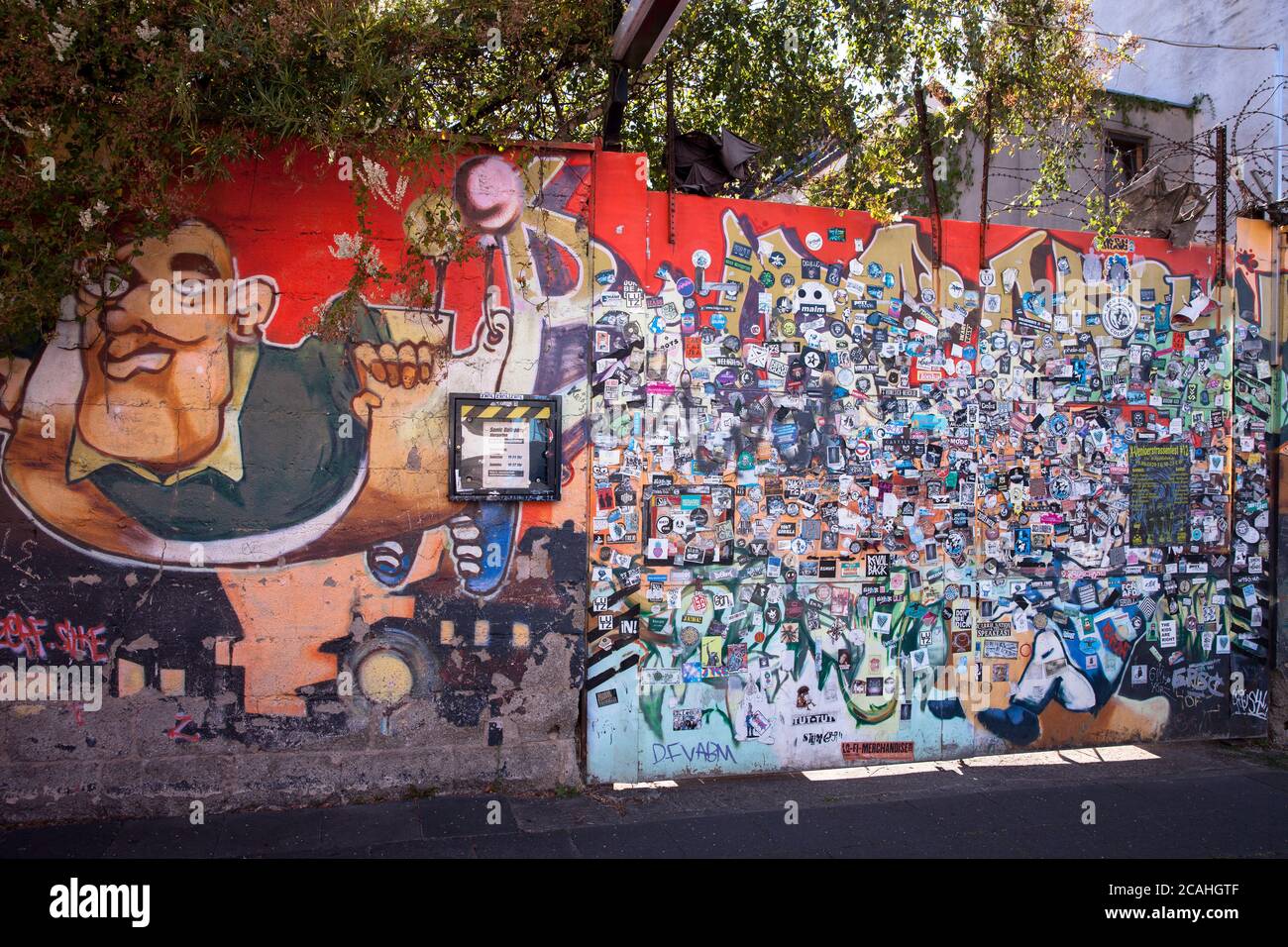 sticker on the entrance gate of the Punk-Rock Club Sonic Ballroom in ...