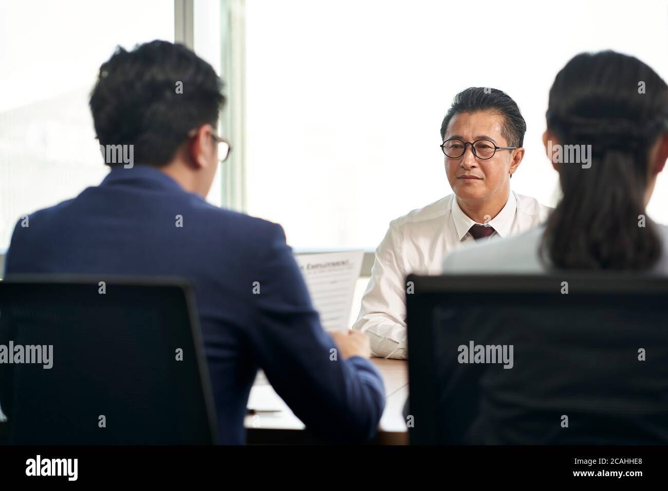 Business man job interview hi-res stock photography and images - Alamy