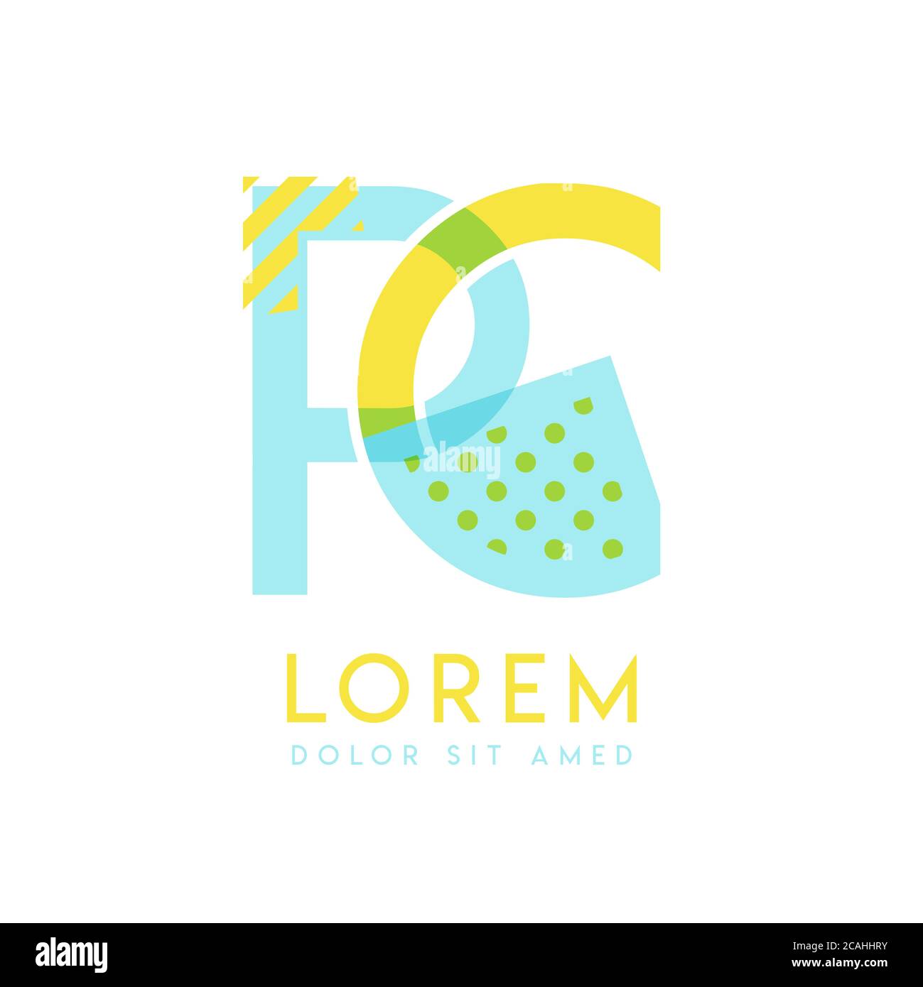 PC natural logo design with yellow and ocean blue color that can be ...
