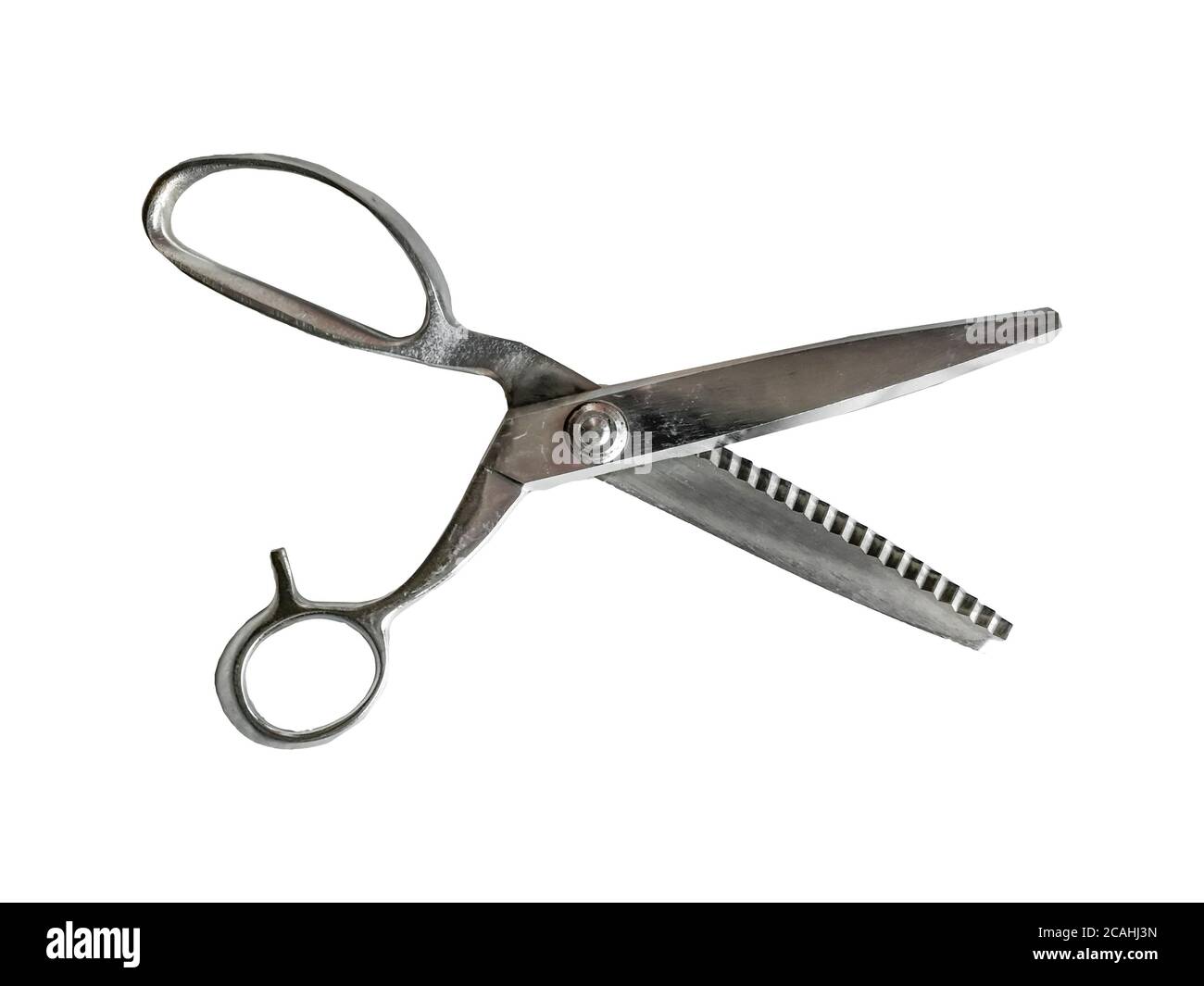 Side view old style scissor isolated photo on white background Stock ...