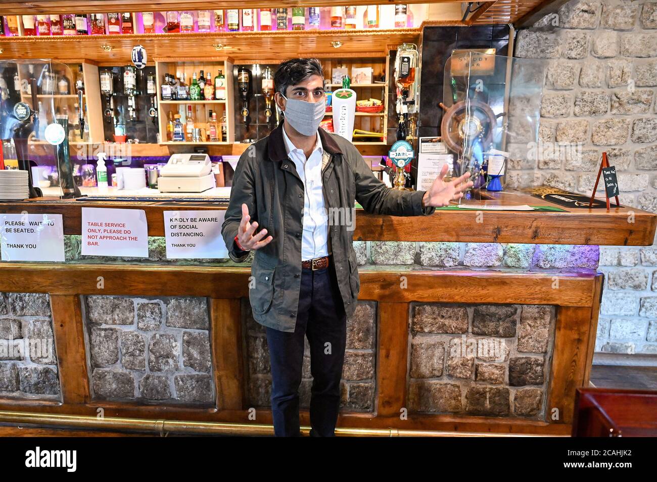 Chancellor of the Exchequer Rishi Sunak at the Kingarth Hotel and ...