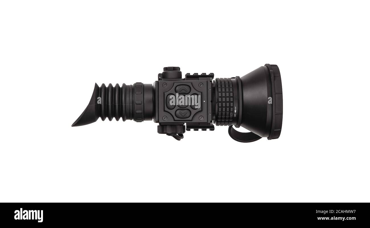 Night vision sight isolate on white background. Aiming device in the ...