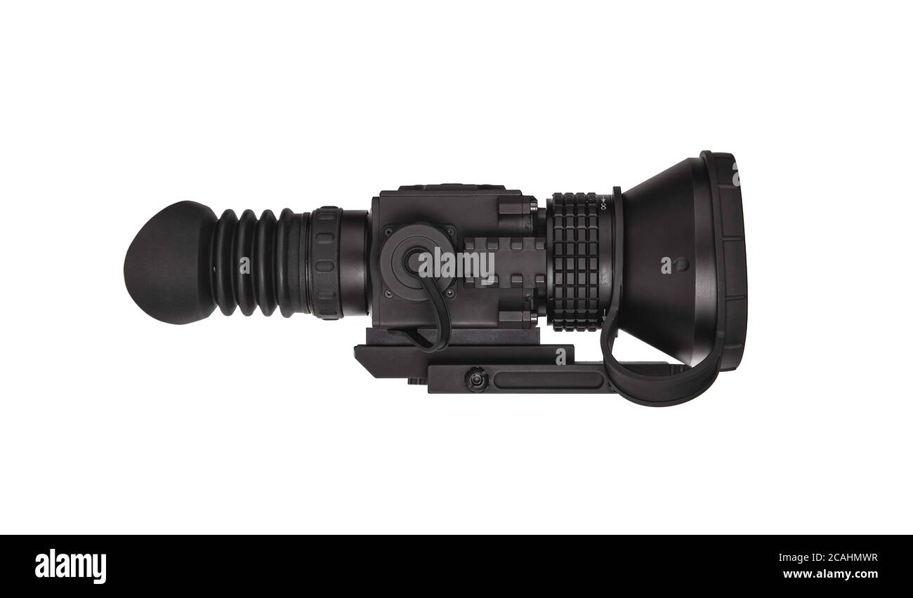 Night vision sight isolate on white background. Aiming device in the ...