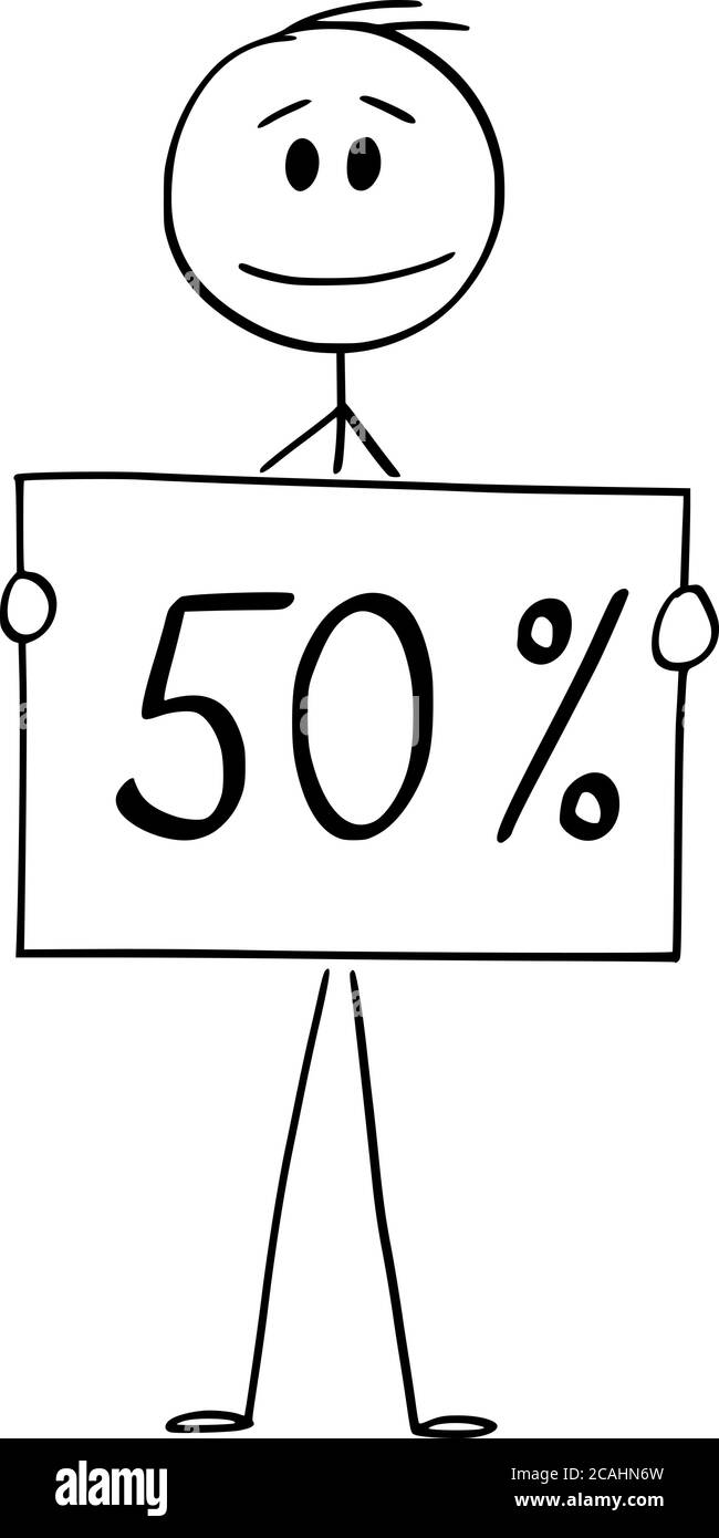 Vector cartoon stick figure drawing conceptual illustration of man or ...