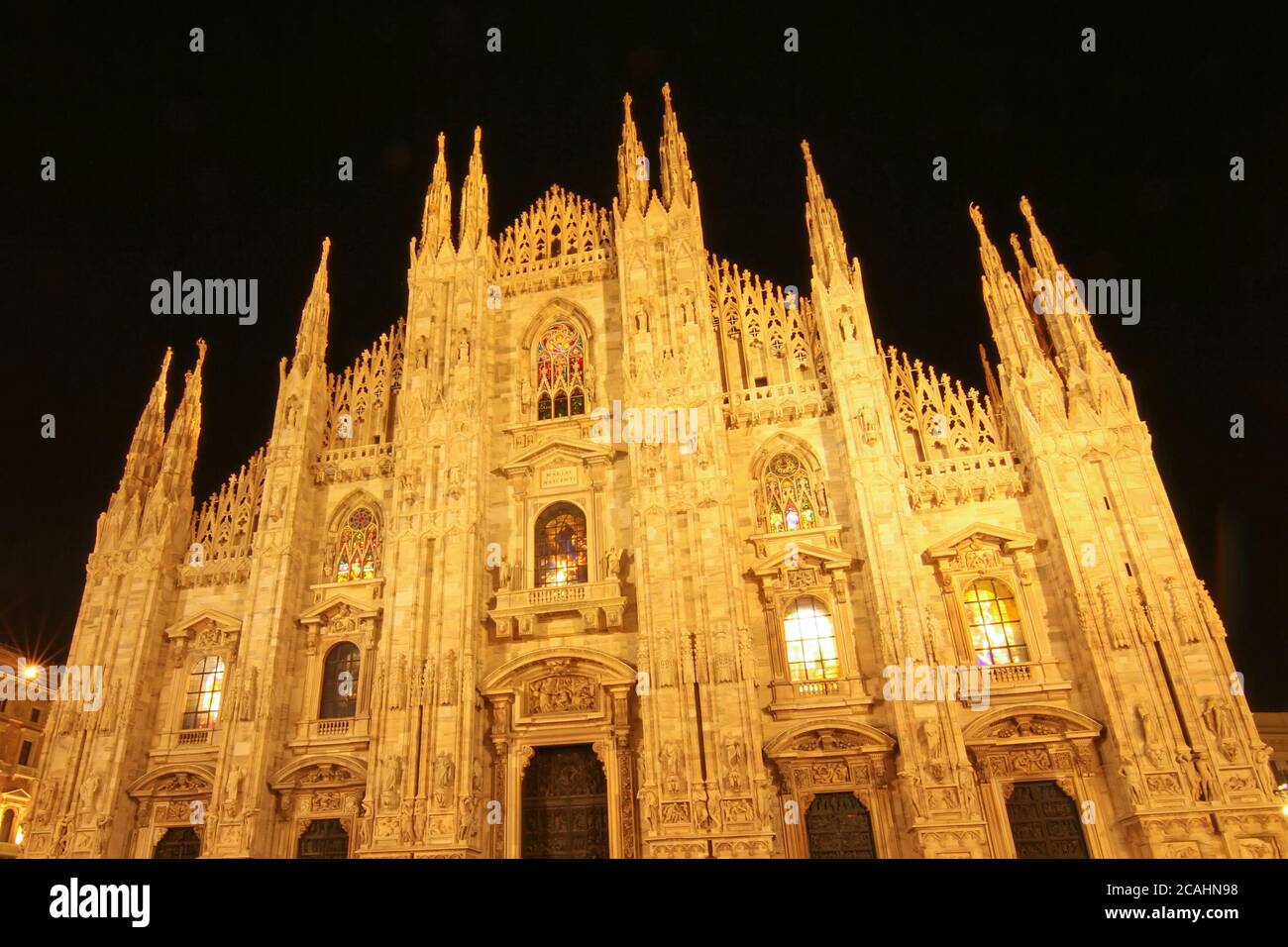 View on the Cathedral church of Milan, Italy at night Stock Photo - Alamy