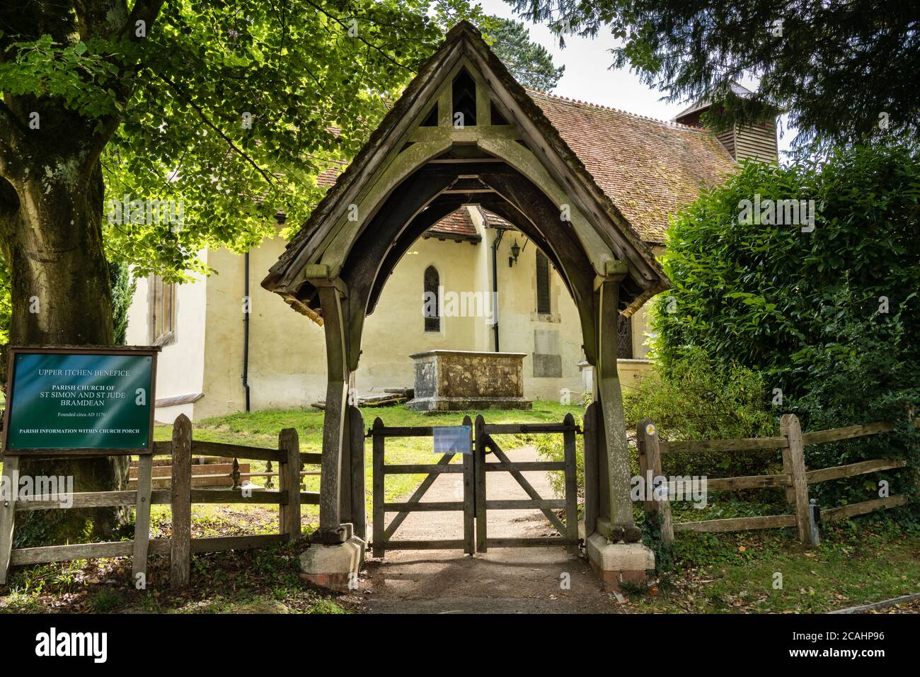 The churchyard and graveyard of St Simon and St Jude church in Bramdean ...