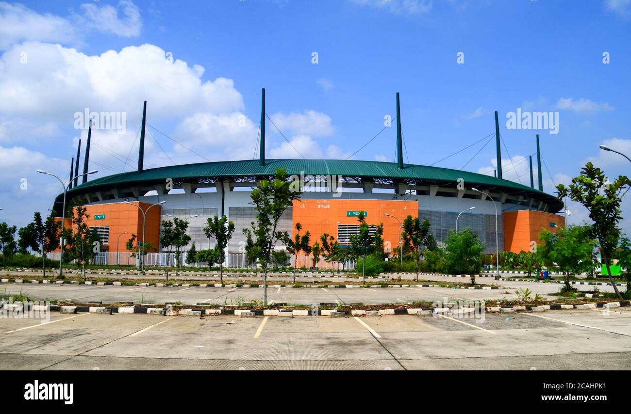 Bogor, Indonesia - April 19, 2019: Pakansari Stadium. Multi-purpose ...