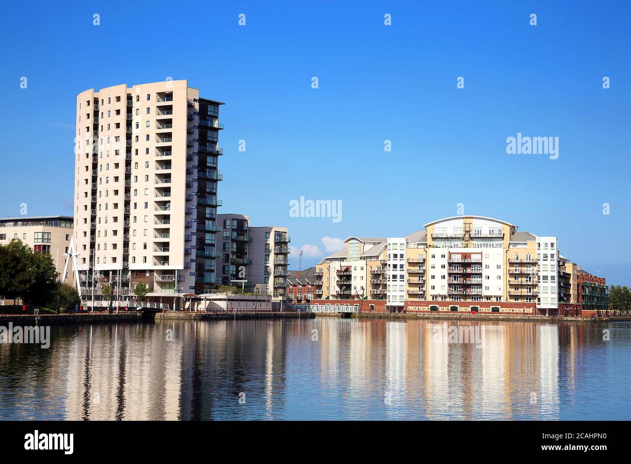Cardiff, Wales, UK, September 14, 2016 : Roath Basin in Cardiff Bay ...
