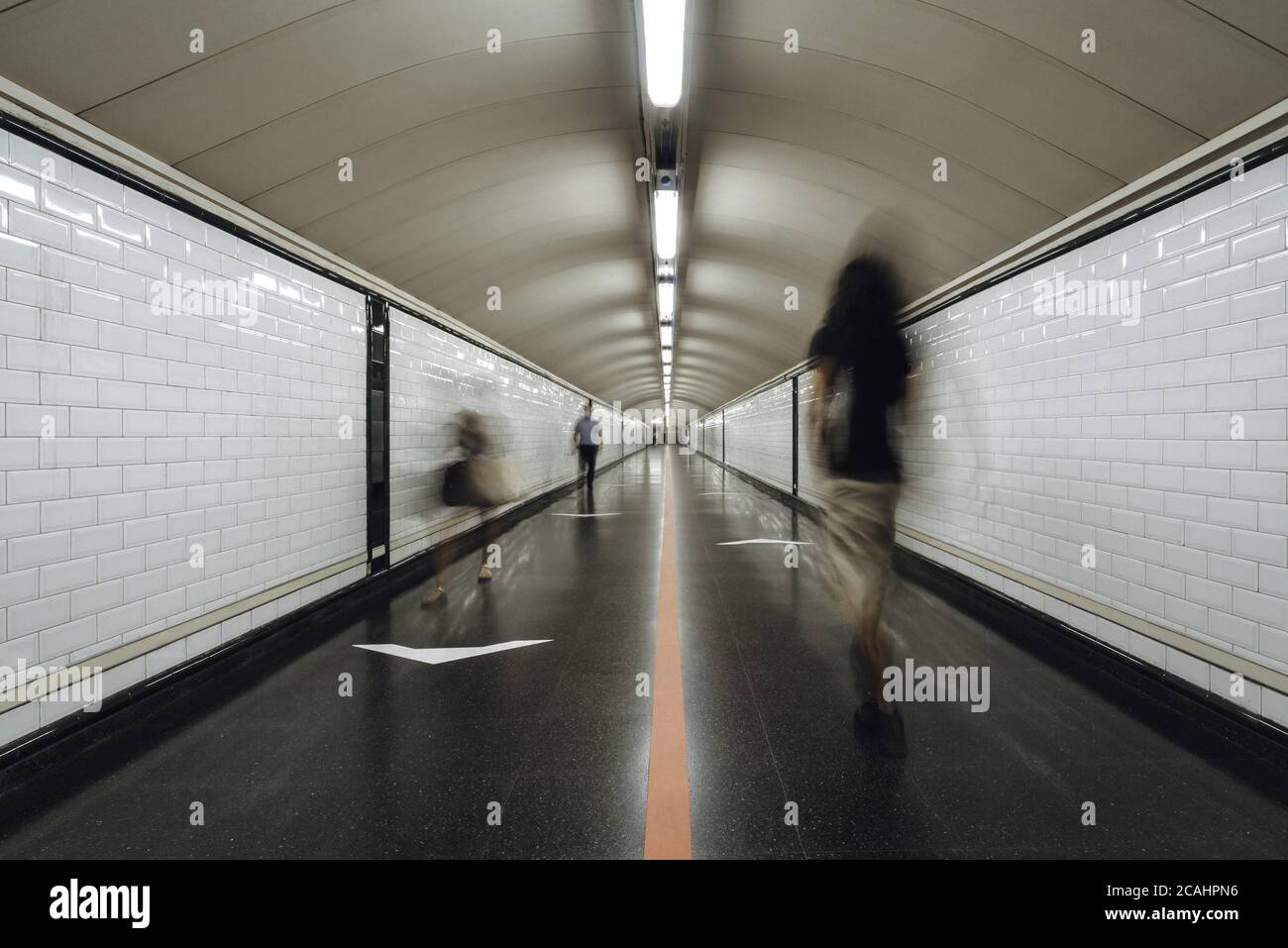 Person rushing subway train hi-res stock photography and images - Alamy