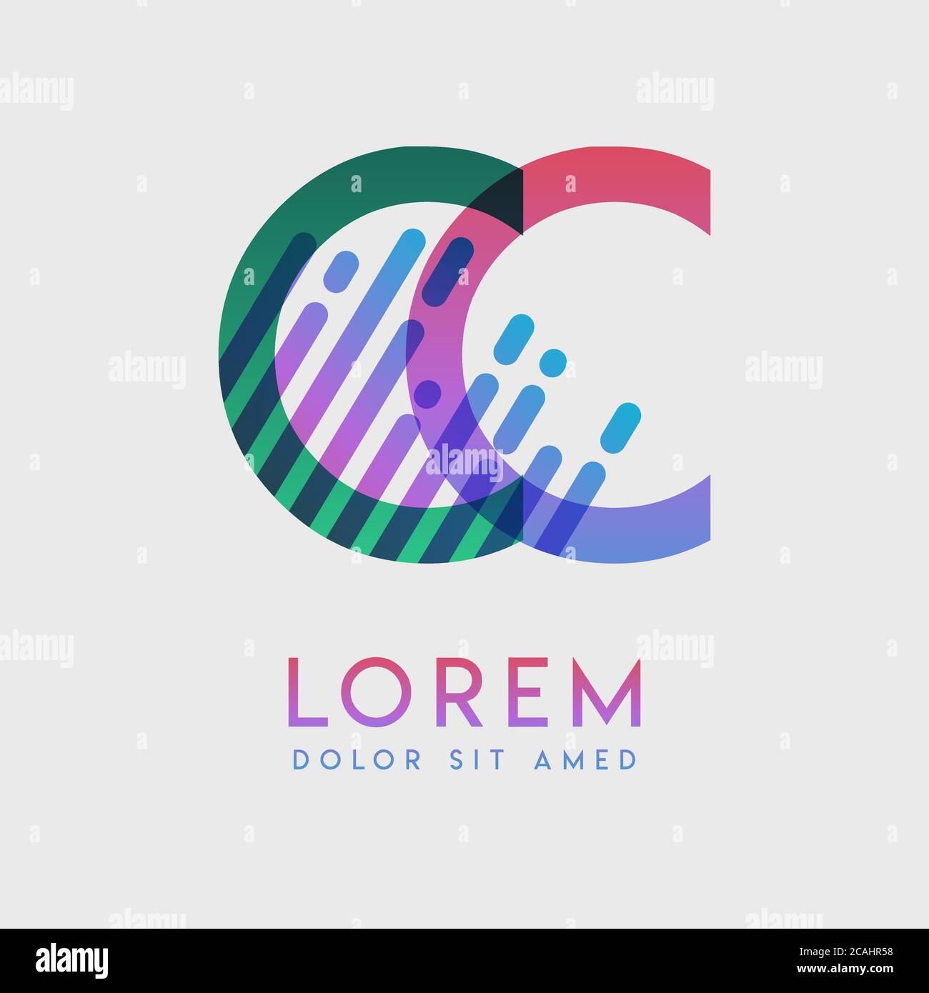 Cc letter logo hi-res stock photography and images - Alamy