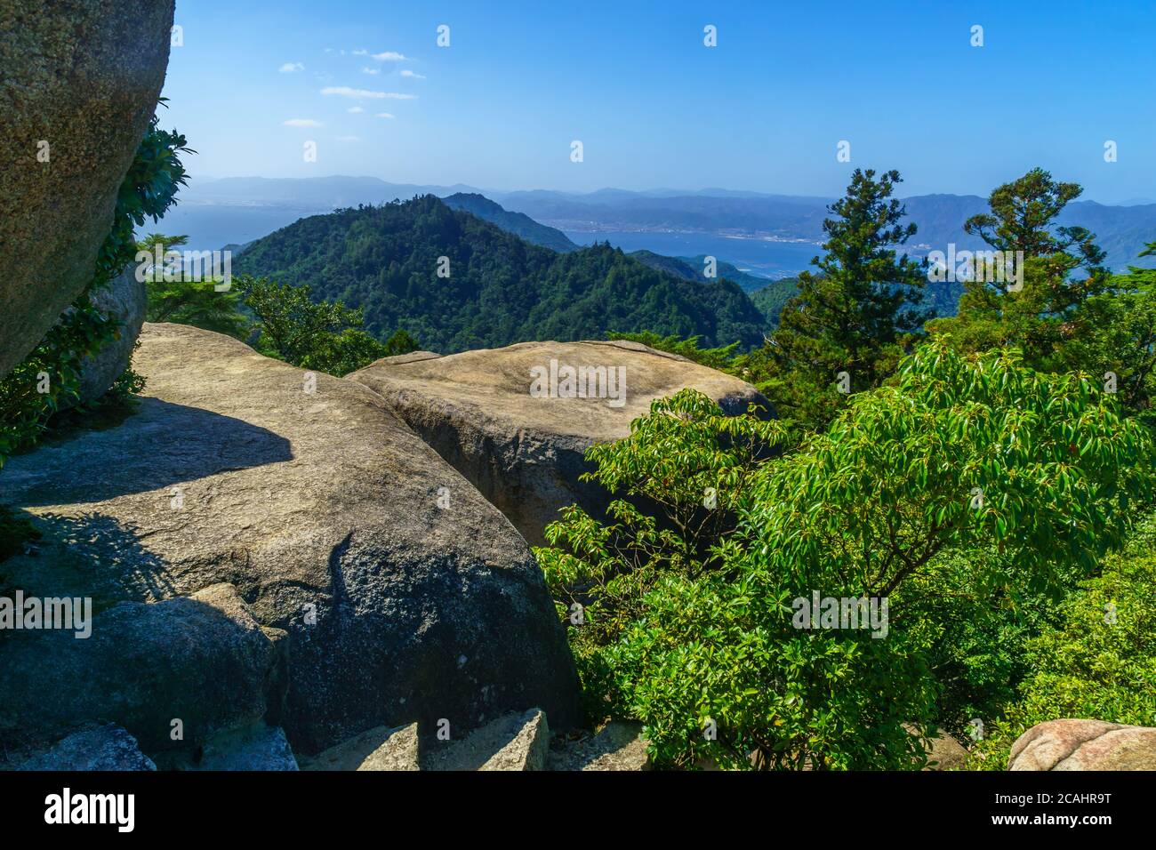 View of the top of Mount Misen, in Miyajima (Itsukushima) Island, Japan ...