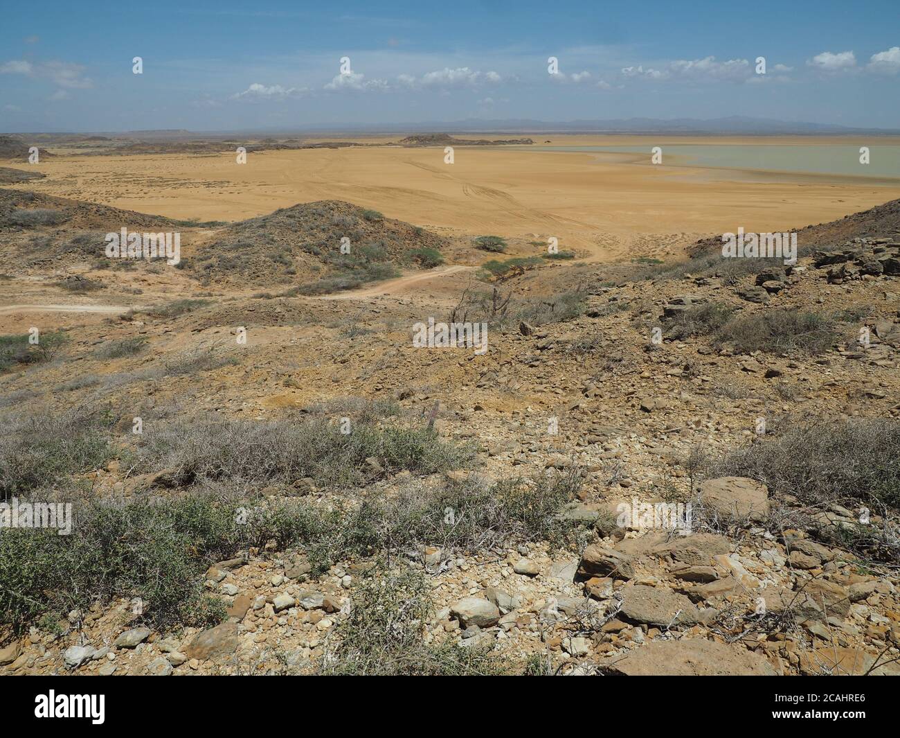 Empty desert captured on a cloudy day Stock Photo - Alamy