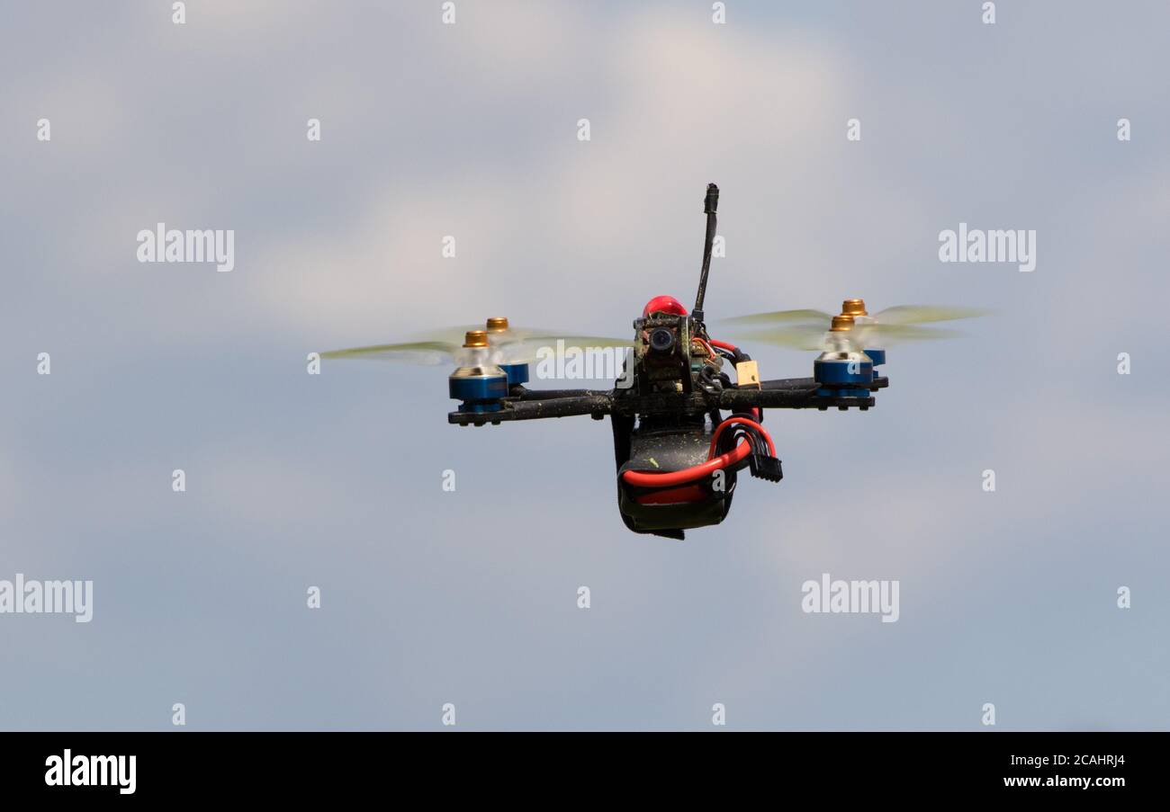 quad copter in flight Stock Photo - Alamy