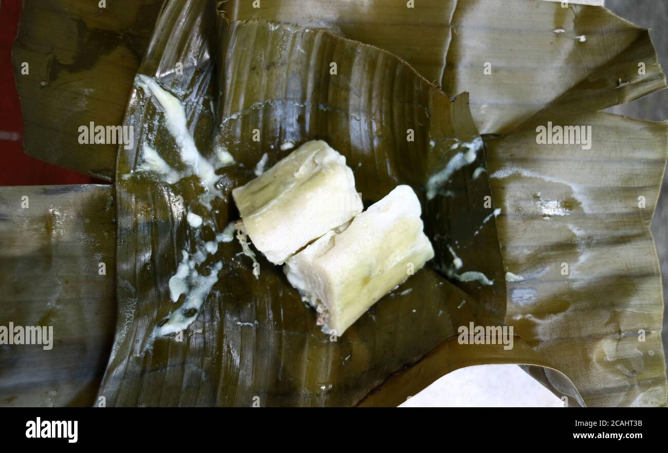 Mentho. Made from rice flour filled with chicken or beef. Wrapped in ...