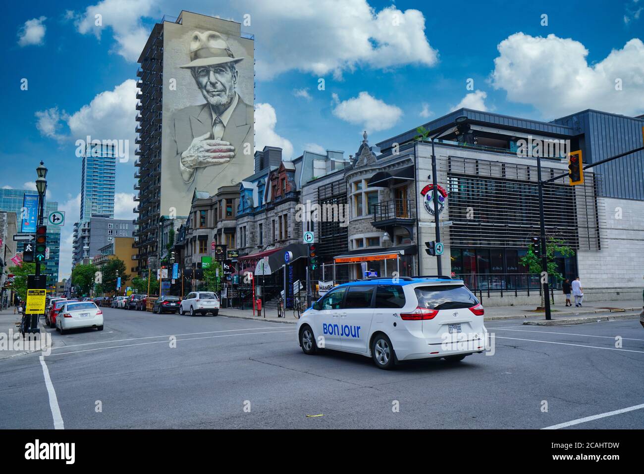 Montreal,Quebec,Canada,July 18, 2020.Crescent street in downtown ...
