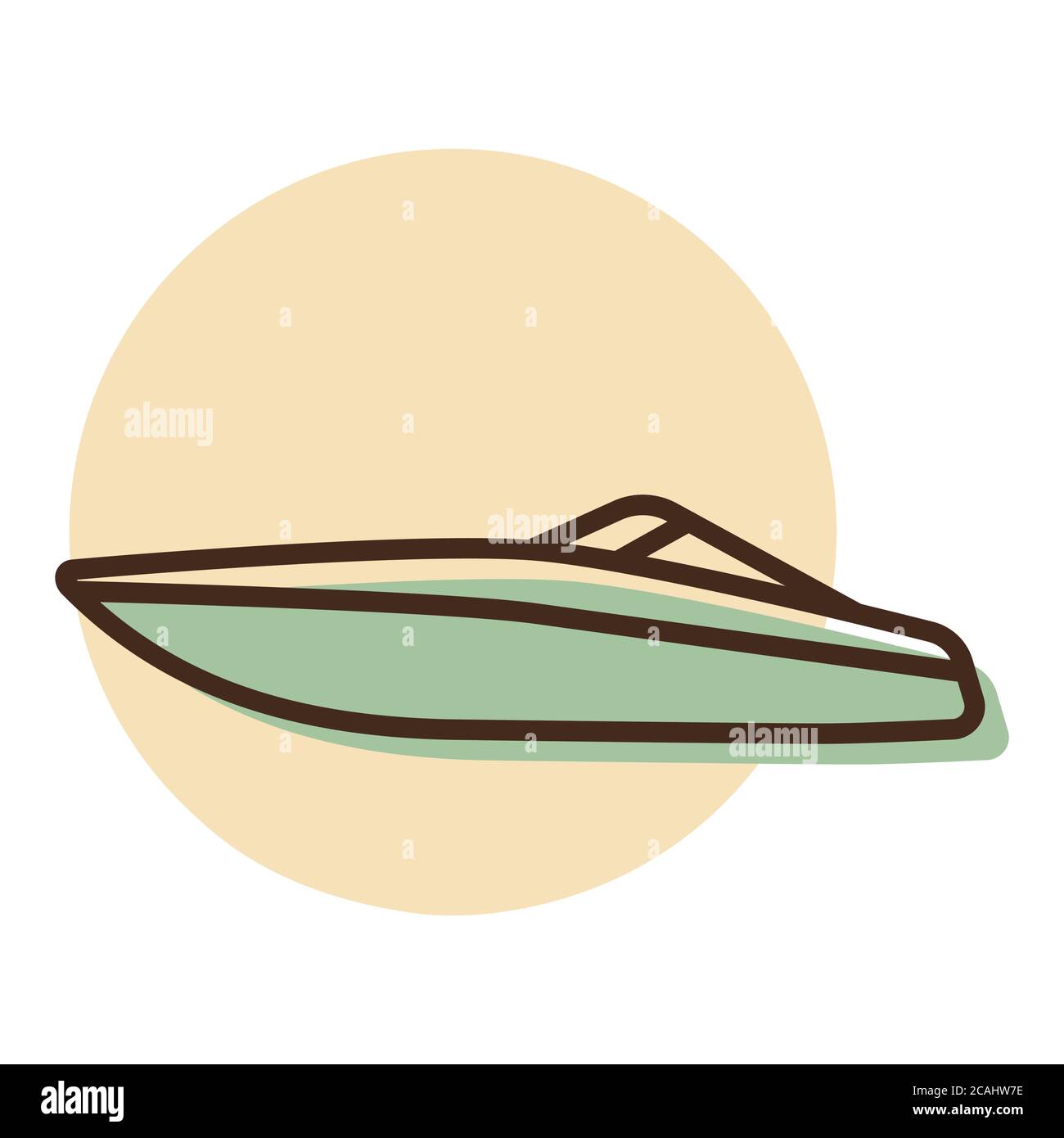 Speedboat flat vector icon. Graph symbol for travel and tourism web ...