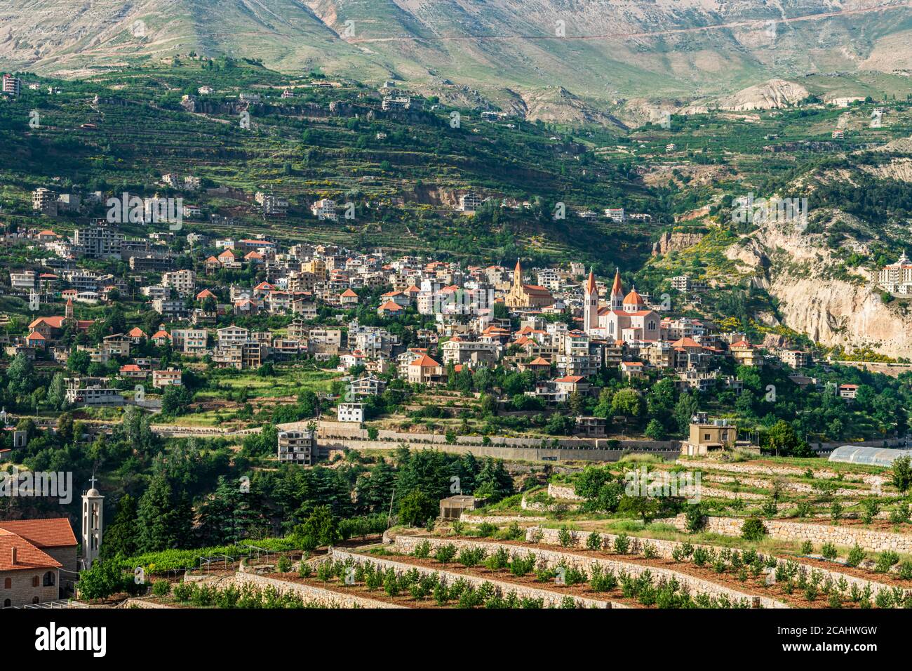 Bsharri village lebanon mountains hi-res stock photography and images ...