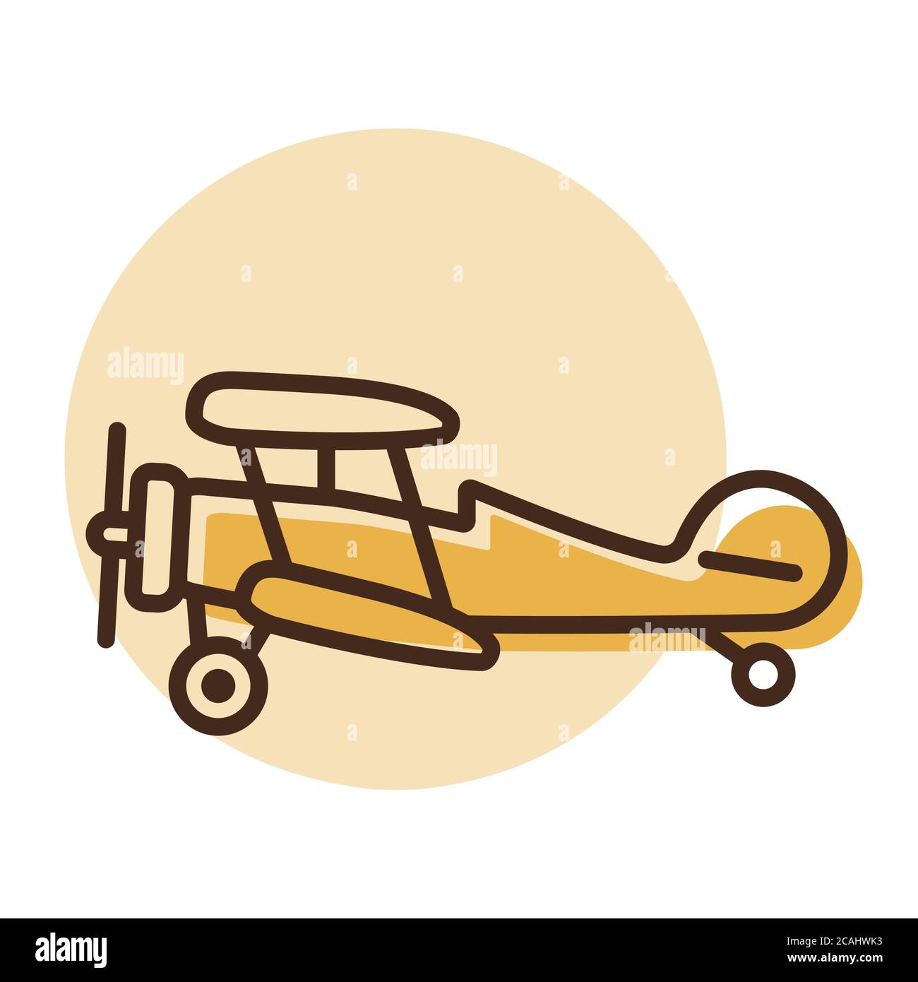 Light aircraft plane flat vector icon. Graph symbol for travel and ...
