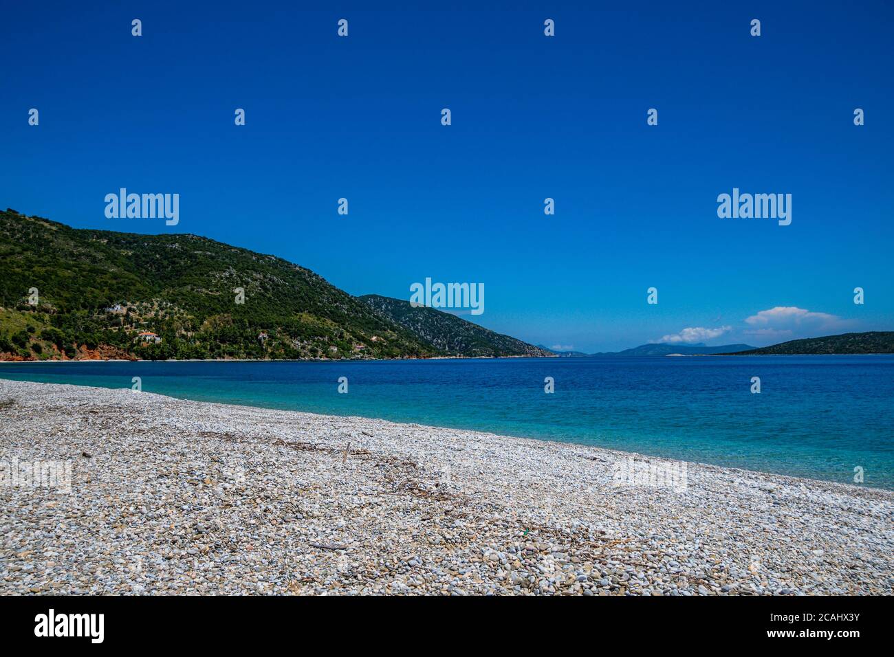 Summer view of the famous Agios Dimitrios (Saint Demetrios) Beach in ...