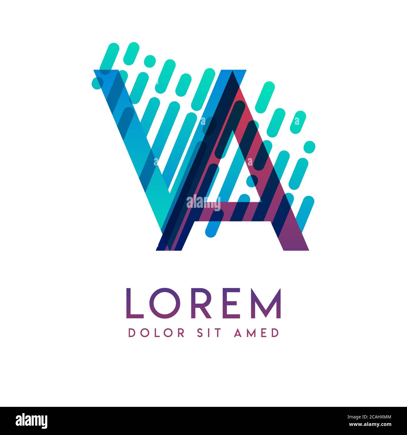 VA logo with the theme of galaxy speed and style that is suitable for ...